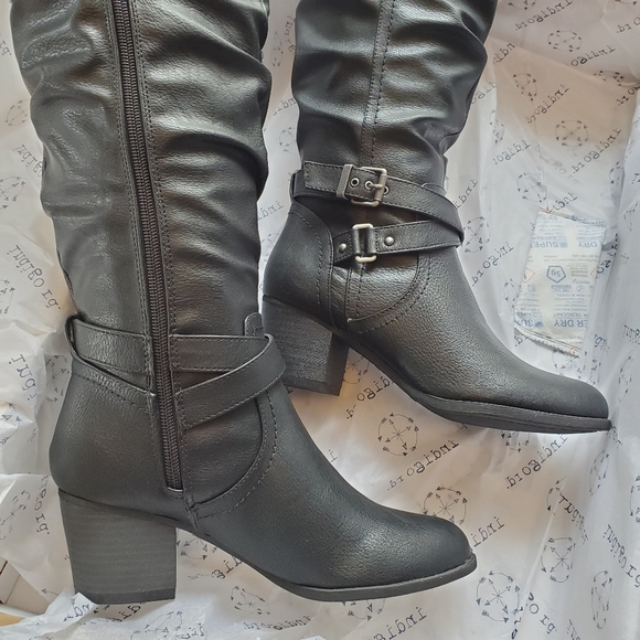 Indigo | Shoes | Indigo Rd Simba Black Riding Heeled Boots 65 | Poshmark